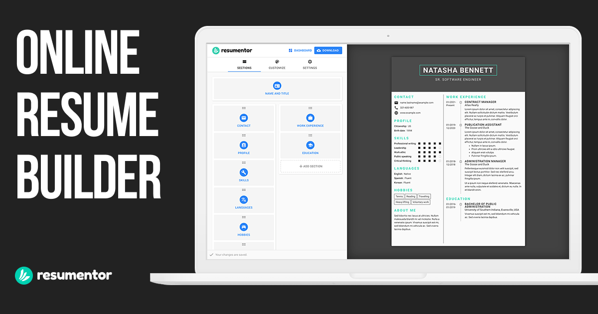 Resumentor | Free Online Resume Builder